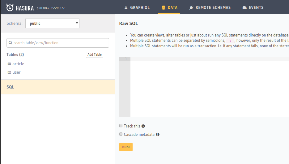 make cursor pointer on "track" and "cascade" checkboxes on sql page · Issue #3276 · hasura ...