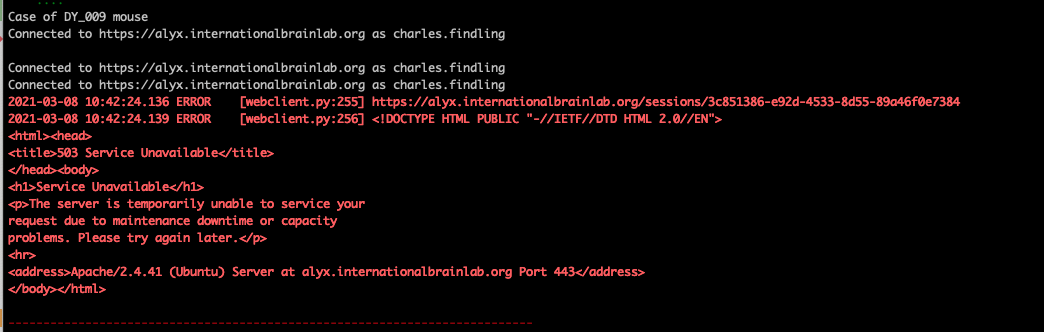 [Usage question] - Service Unavailable · Issue #209 · int-brain-lab/iblenv · GitHub