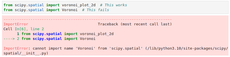 Cannot import `Voronoi` from `scipy.spatial` · Issue #624 · emscripten-forge/recipes · GitHub