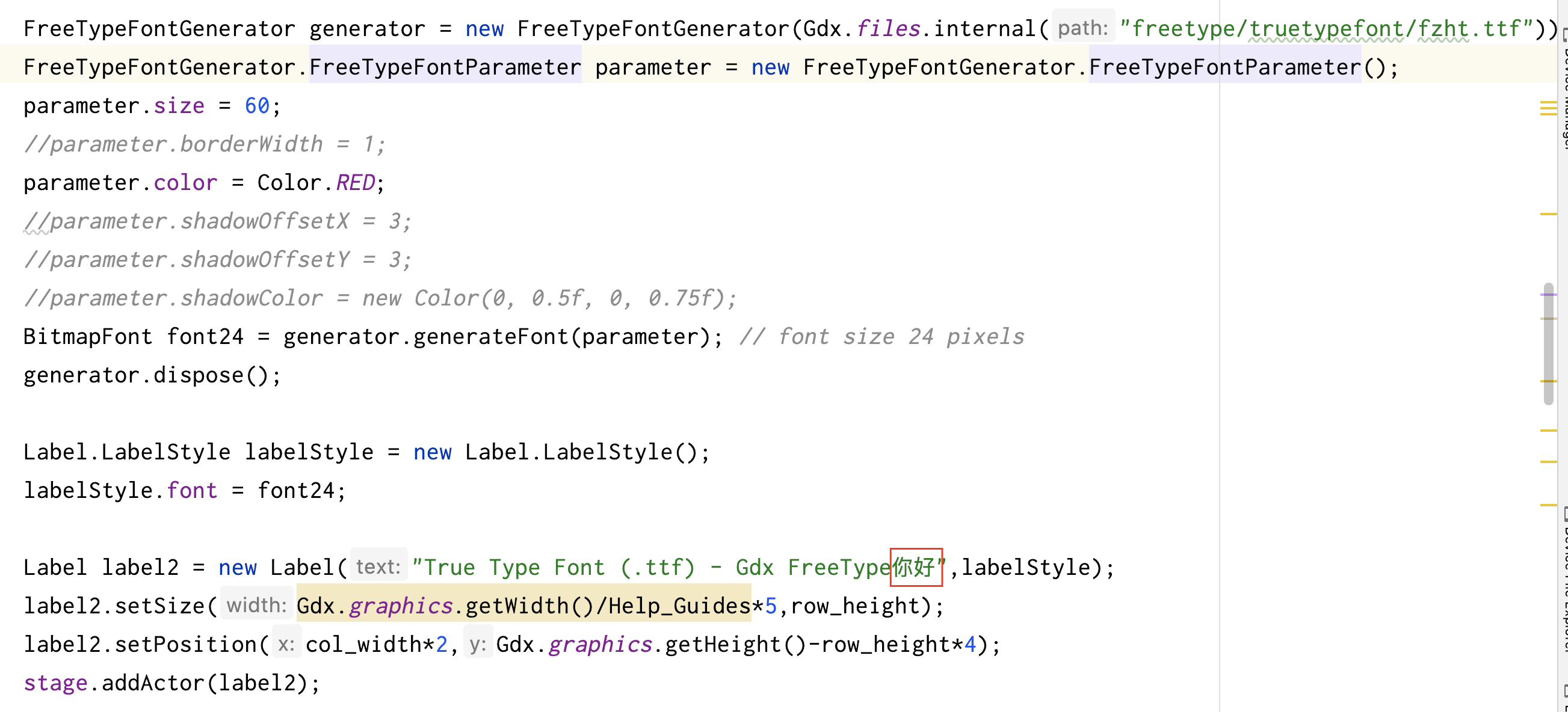 您好，渲染文本需要用BitmapFont，有个疑惑假假如显示的文本是动态的，那岂不是要制作一个包含所有中文的纹理图片？ · Issue #7029 · libgdx/libgdx · GitHub