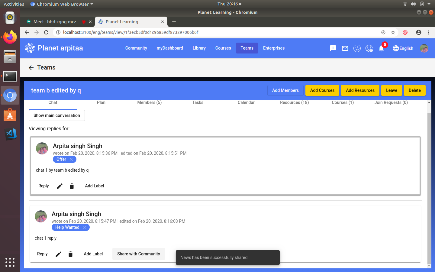 Reply is not shared to the community · Issue #5816 · open-learning-exchange/planet · GitHub