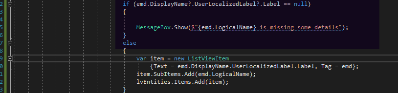 Nullreferenceexception When Loading Entities · Issue 3 · Mscrmtools 6280