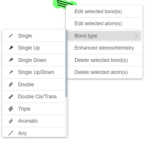 Bond context menu: move non-query bonds to 1st level, add dots to Edit item · Issue #1995 · epam ...