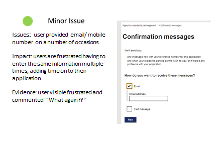 User provided email/ mobile number on a number of occasions. · Issue ...