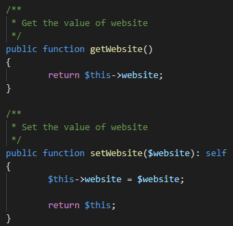 Insert getter/setter does not take typed properties into account ...