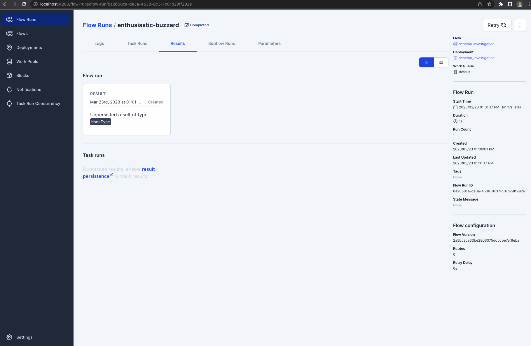 Bug: `FlowRunResultsList` renders a grid when there are no results ...