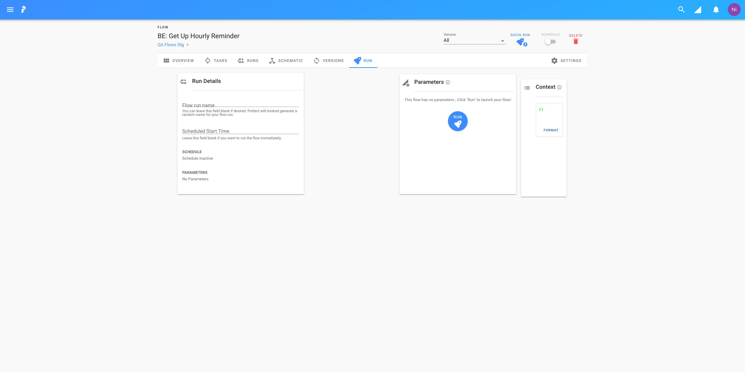 BUG: Run Flow tab cards lose dimensions and alignment · Issue #325 · PrefectHQ/legacy-ui · GitHub