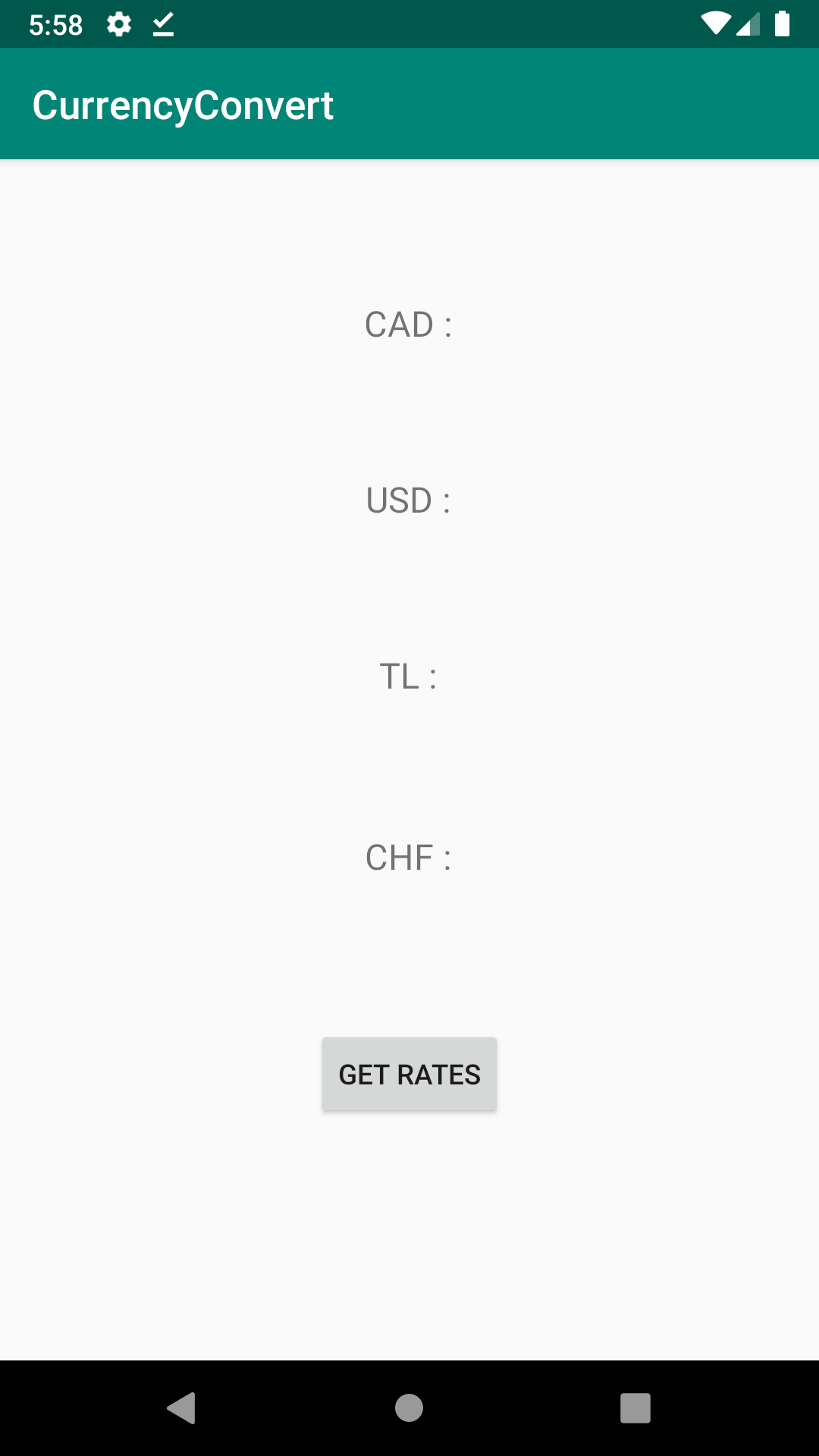 GitHub - kaankizilagil/CurrencyConvert: Android Application (JSON API ...