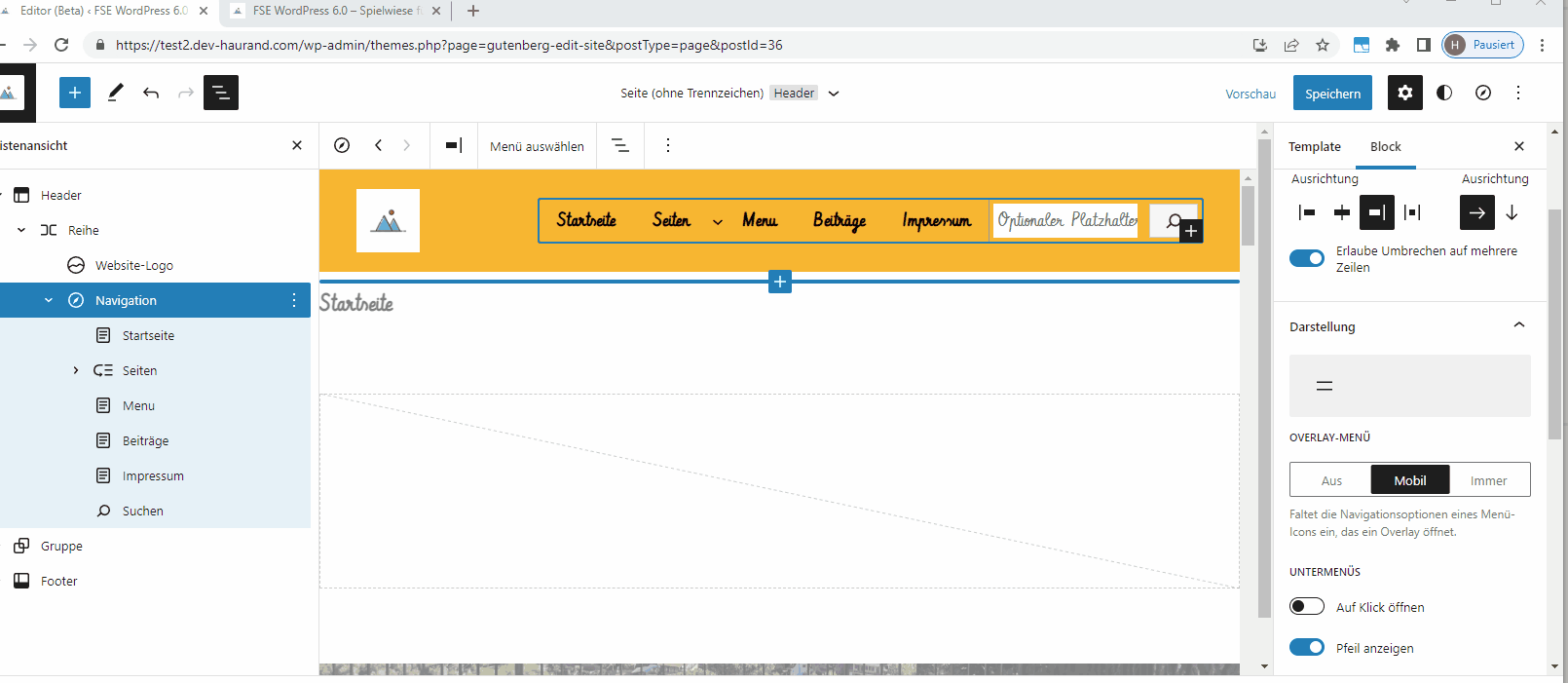 Navigation Block - submenu menu font styles appear incorrectly when switching to "Open on click ...