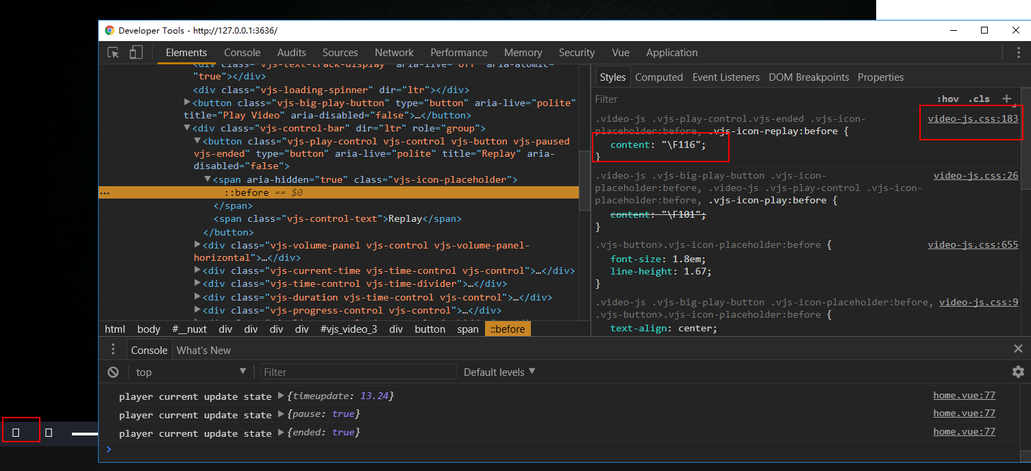 nuxt下,视频下方的按钮图标不显示 · Issue #135 · surmon-china/videojs-player · GitHub