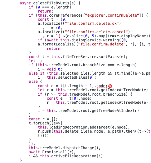 [bug] 删除文件无效 · Issue 1364 · Opensumi Core · Github