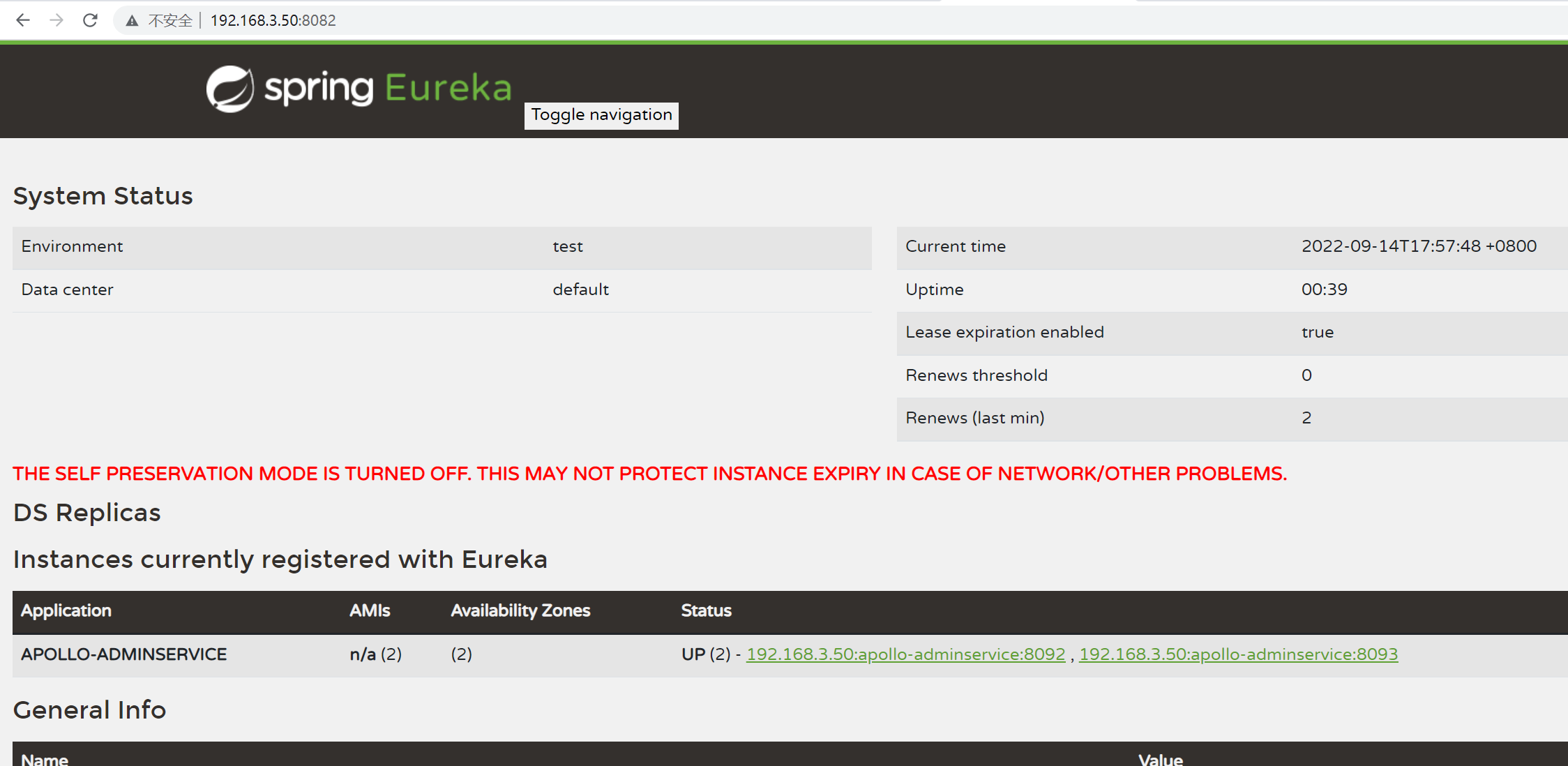 使用一台虚拟机分布式部署Apollo集群，config和admin实例只注册到其中一个eureka · Issue #4569 ...