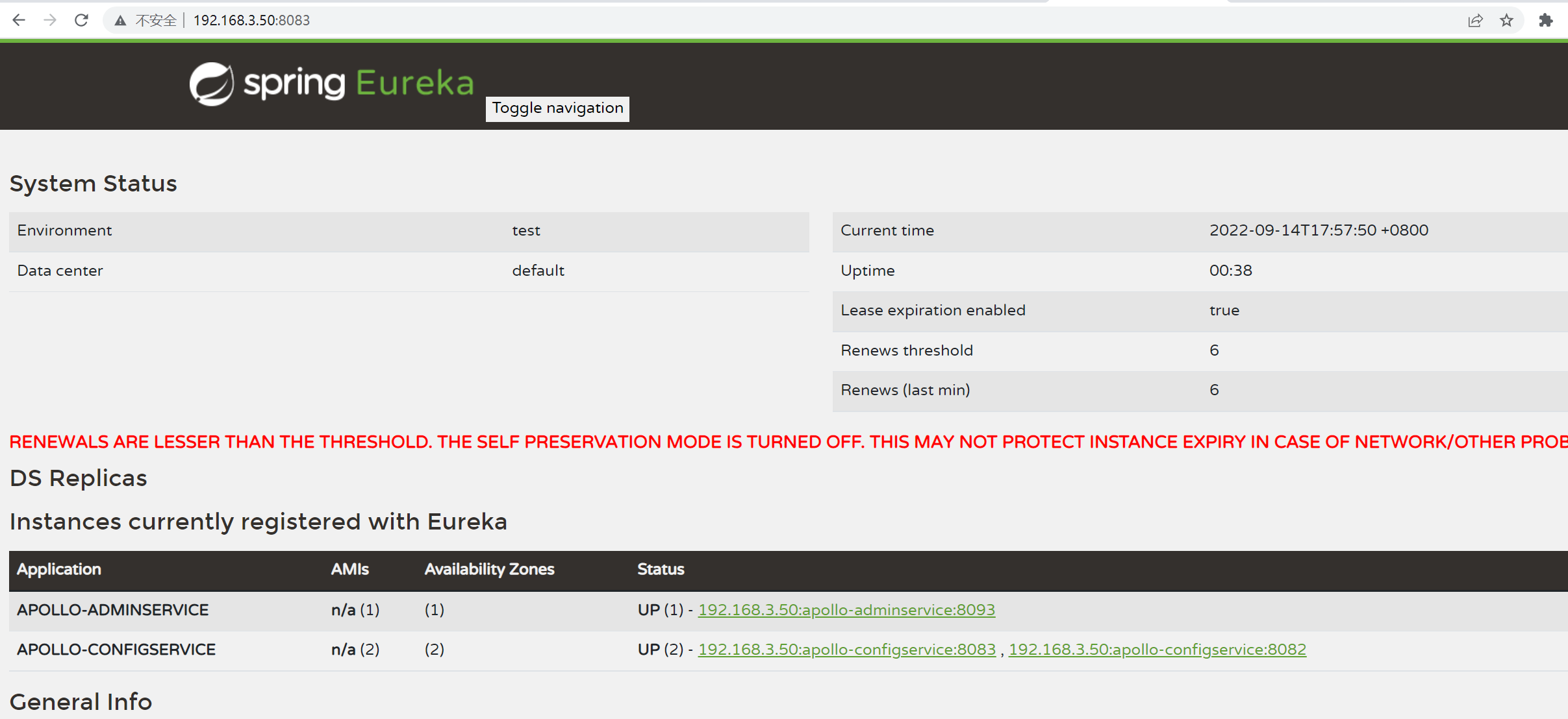 使用一台虚拟机分布式部署Apollo集群，config和admin实例只注册到其中一个eureka · Issue #4569 · apolloconfig/apollo · GitHub
