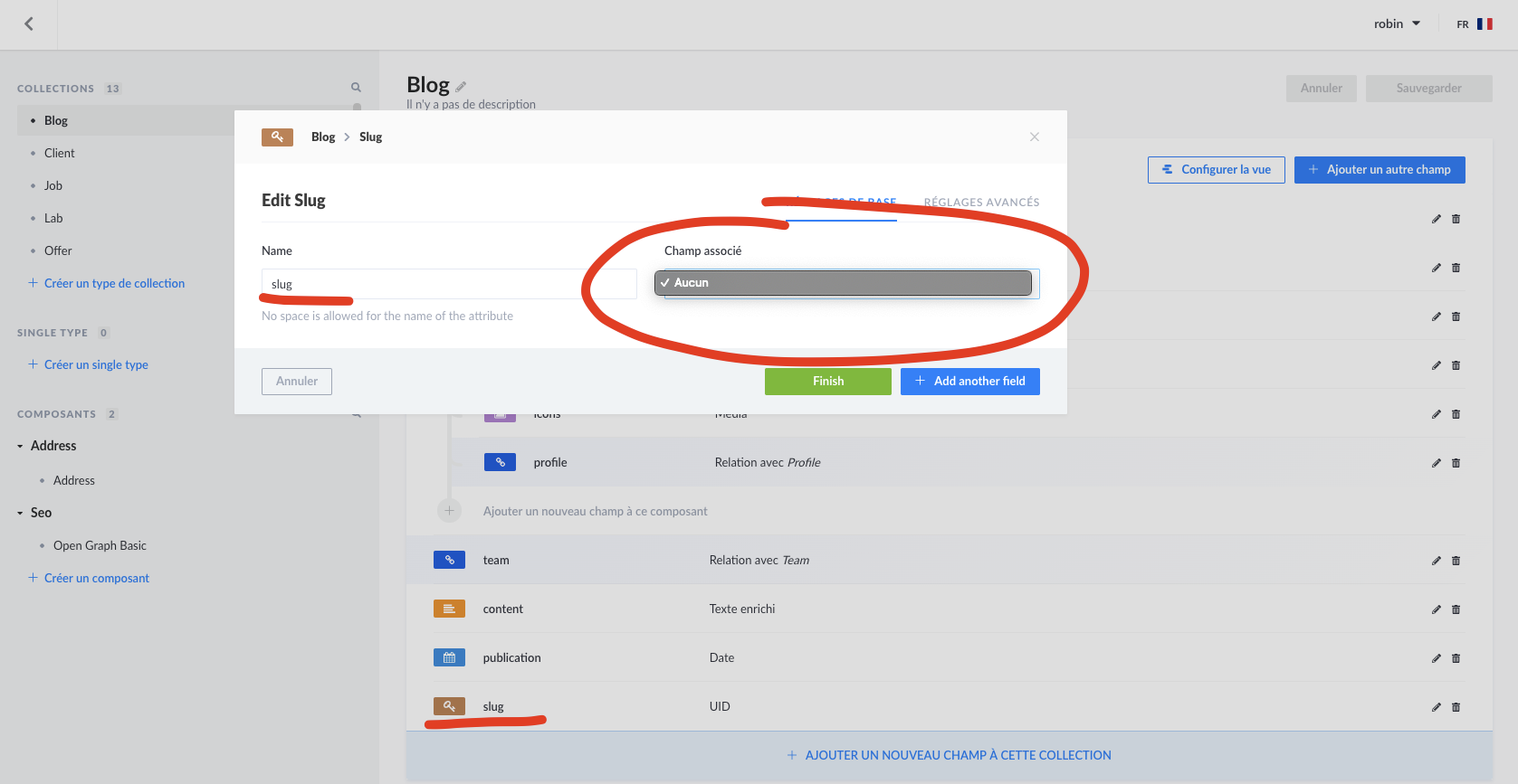 Slug field association with sub component · Issue #7434 · strapi/strapi · GitHub