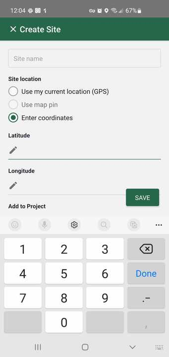 Minus (negative) button not visible on numeric keypad for iOS · Issue #439 · techmatters/terraso ...