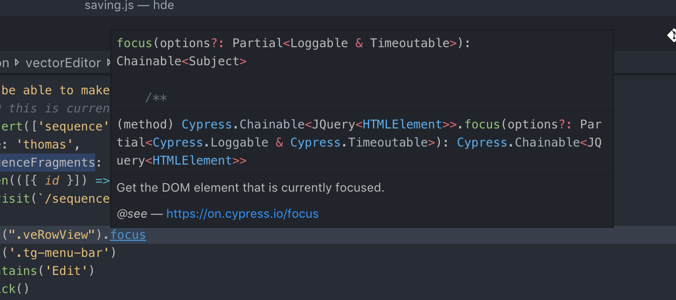 cy.focus inline docs are off · Issue #2975 · cypress-io/cypress · GitHub