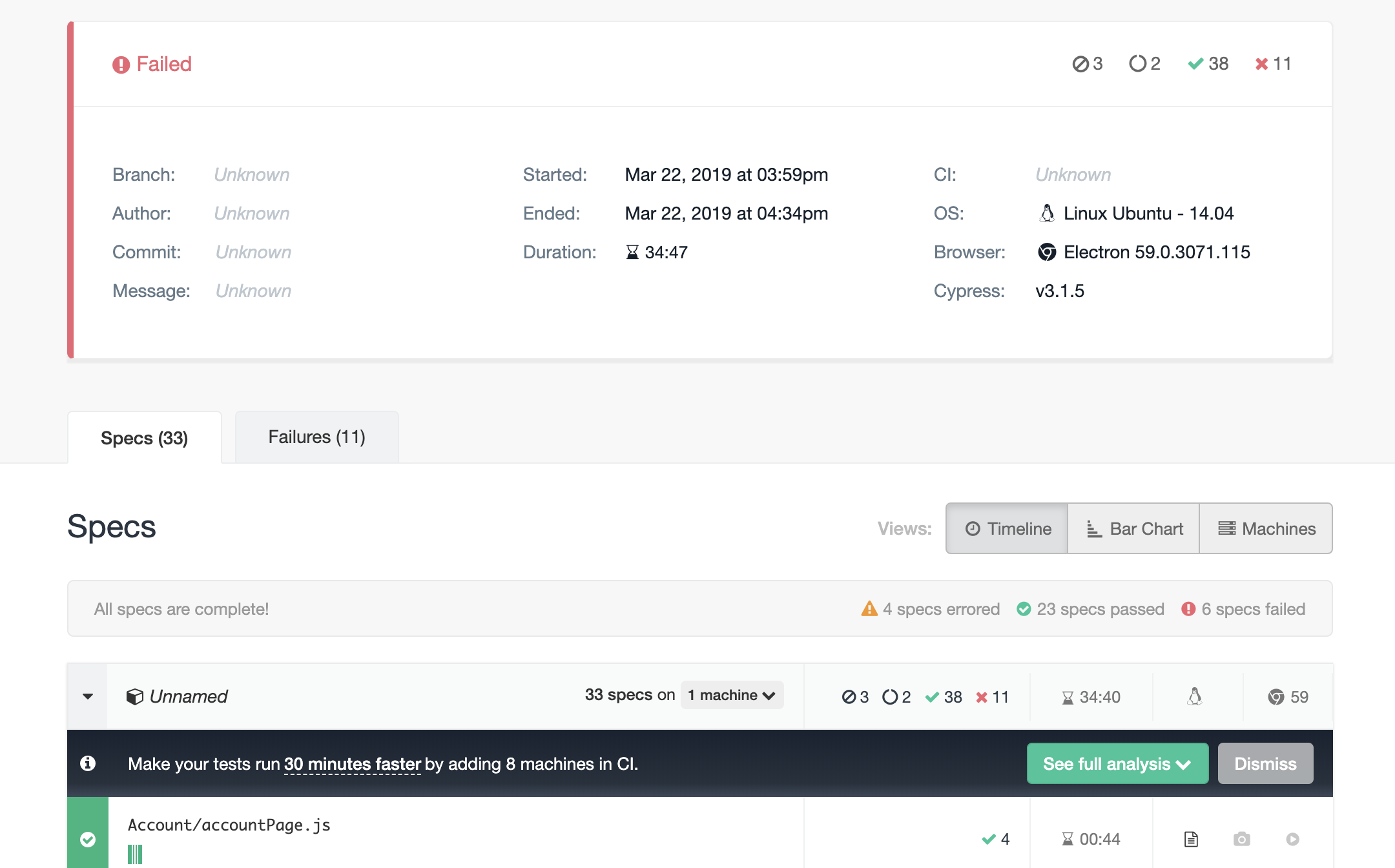 Missing information about git branch in cypress dashboard runs for BuildKite · Issue #777 ...