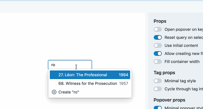 Why Isnt The Create New Item Automatically Active When It Is The Only Result · Issue 3664