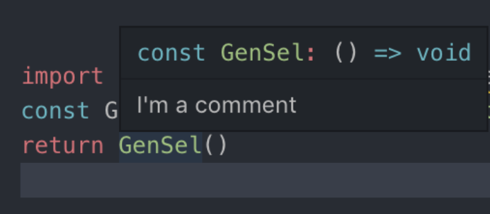 How to pass along .d.ts comment on function that returns a class ...