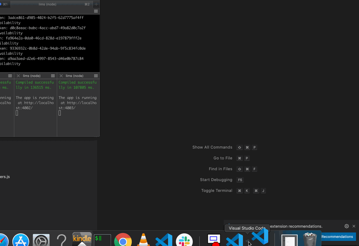 vscode launches multiple temporary apps and then rapidly closes them ...