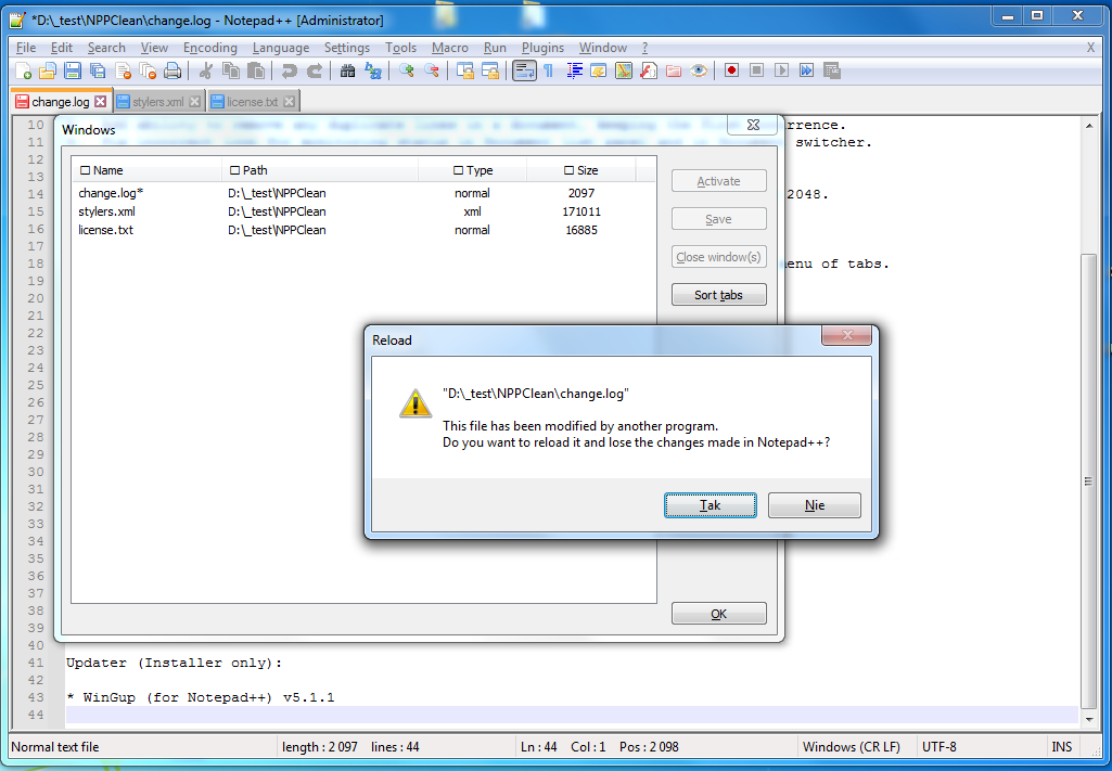 Reload Modal Dialog Hangs System · Issue #9171 · notepad-plus-plus/notepad-plus-plus · GitHub
