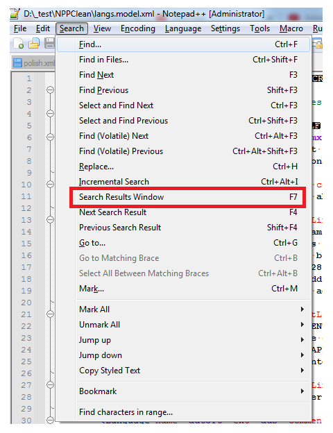 Make The Search Results Window Locked Grayed Until The First Search · Issue 9655 · Notepad
