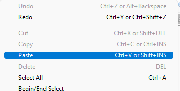 Edit menu Paste is NOT the same as a Ctrl+v paste · Issue #9260 ...