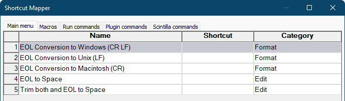 Wrong Categories in Shortcuts Mapper · Issue #13285 · notepad-plus-plus/notepad-plus-plus · GitHub