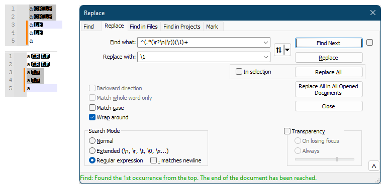 Remove Consecutive Duplicate Lines Not Working As Expected · Issue