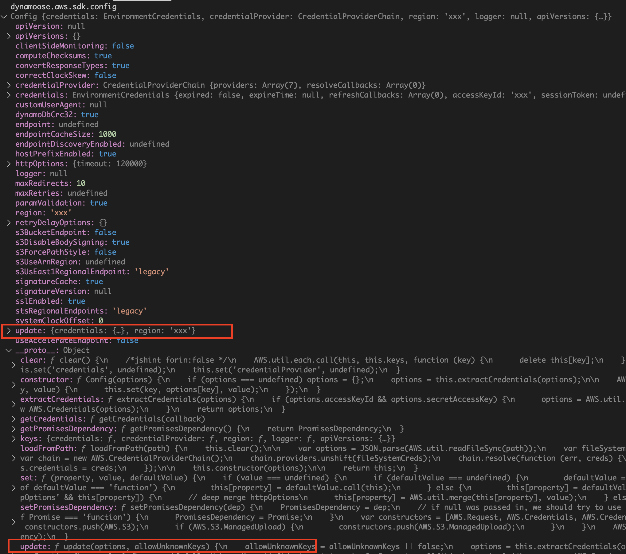 Bug Error Updating Global Credentials Of Dynamodb · Issue 964 · Dynamoosedynamoose · Github