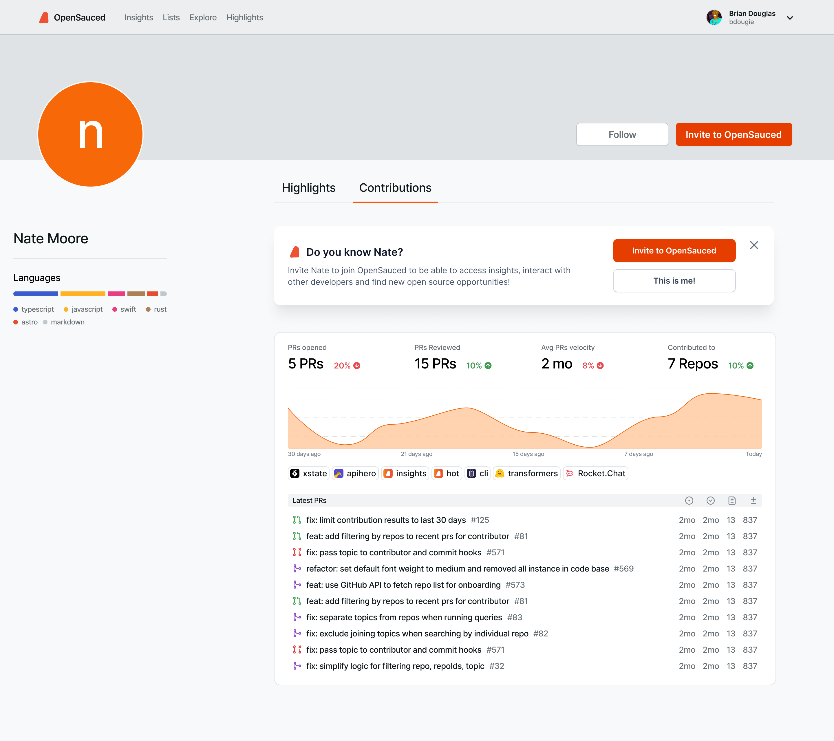 Feature: Can we add the follow button to non-connected accounts · Issue #1795 · open-sauced/app ...