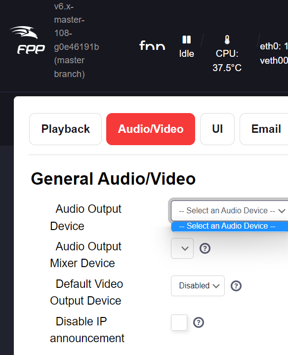 No Output Audio Devices Selectable · Issue #1255 · FalconChristmas/fpp ...