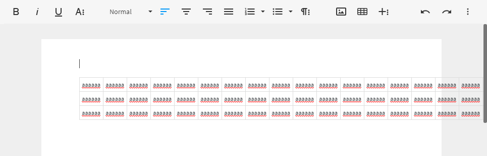 Pasting large tables from Word and Excel overflow out of the document · Issue #3510 · froala ...