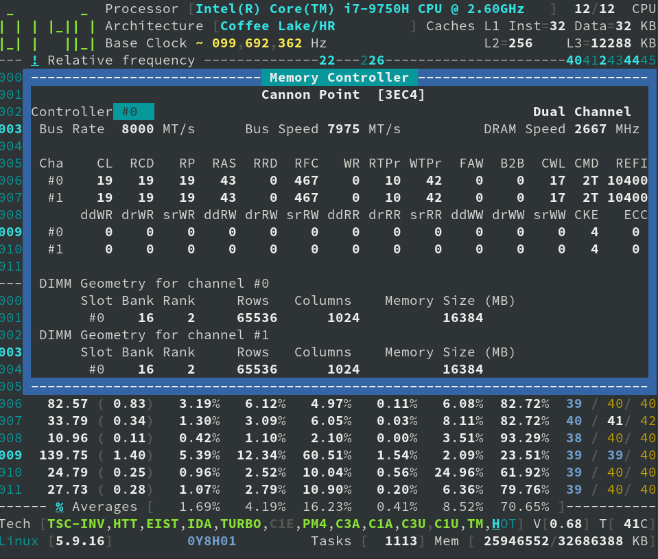 [Intel][Skylake and newer arch] Memory Controller & DIMM timings · Issue #218 · cyring/CoreFreq ...