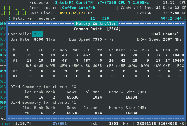[Intel][Skylake and newer arch] Memory Controller & DIMM timings · Issue #218 · cyring/CoreFreq ...