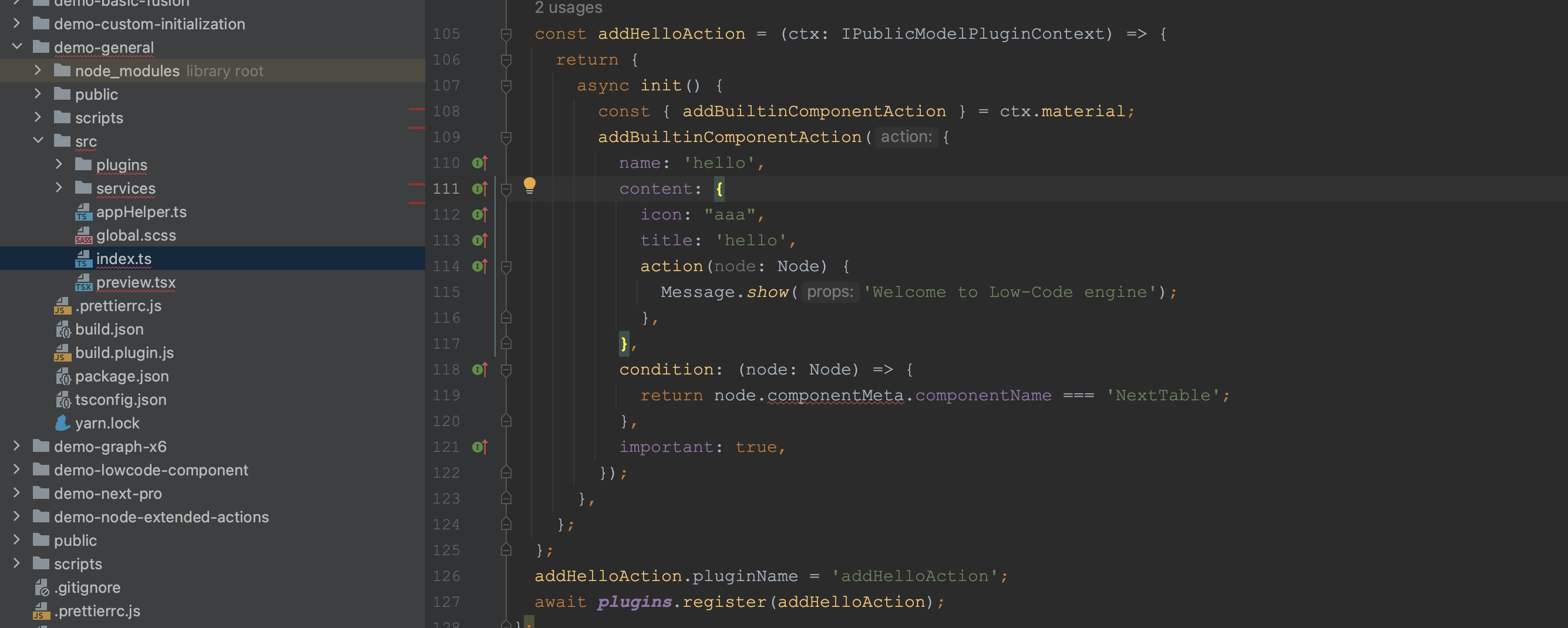 扩展选中节点操作项 · Issue #1878 · alibaba/lowcode-engine · GitHub