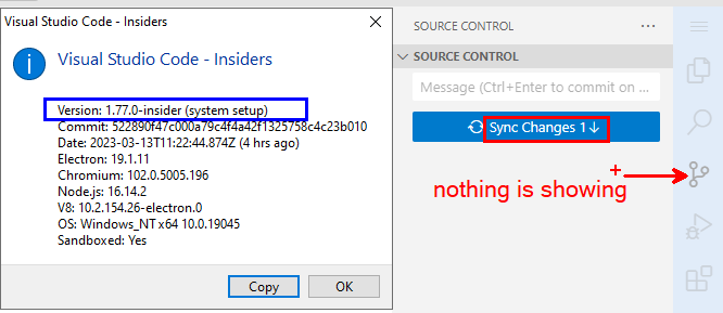 [1.76.1] Git decorations not shown in 1.76.1 · Issue #176749 · microsoft/vscode · GitHub