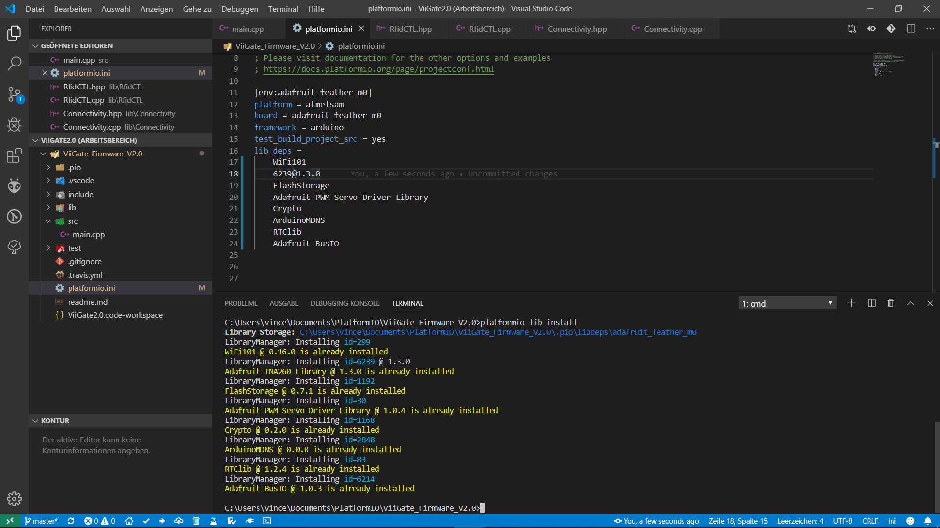 Platformio links older commits due to version number · Issue #4 ...