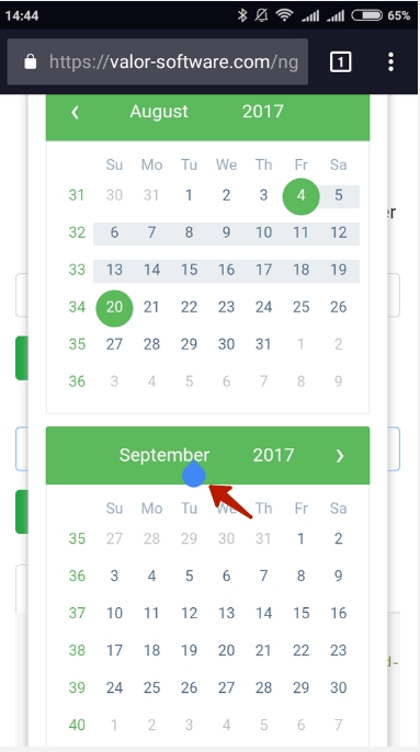Fixdatepicker On Mobile Platform Date And Daterangepicker Appears Right Above Output No