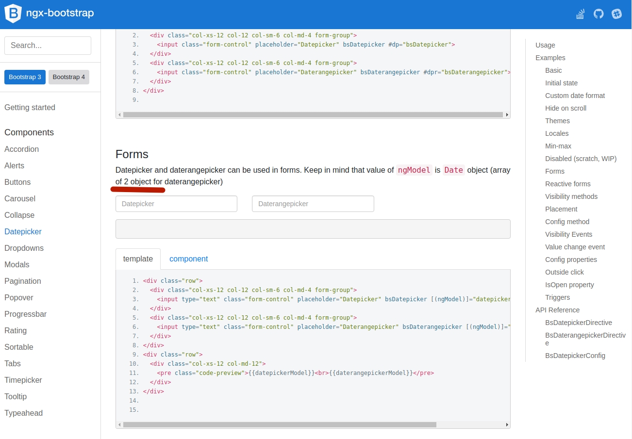 docs(datepicker): edit description for Forms demo example (delete ...