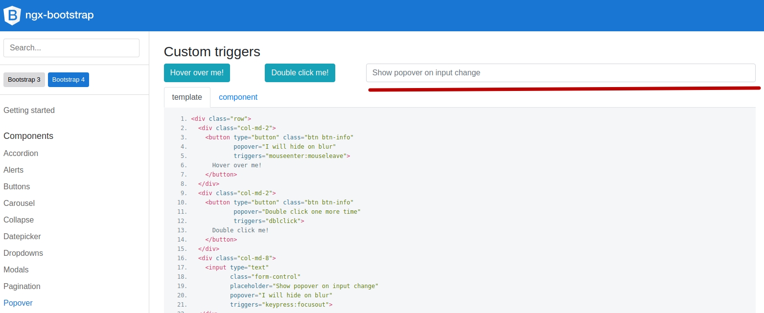 docs(popover): make input field smaller for uniformity at Custom triggers demo · Issue #4083 ...