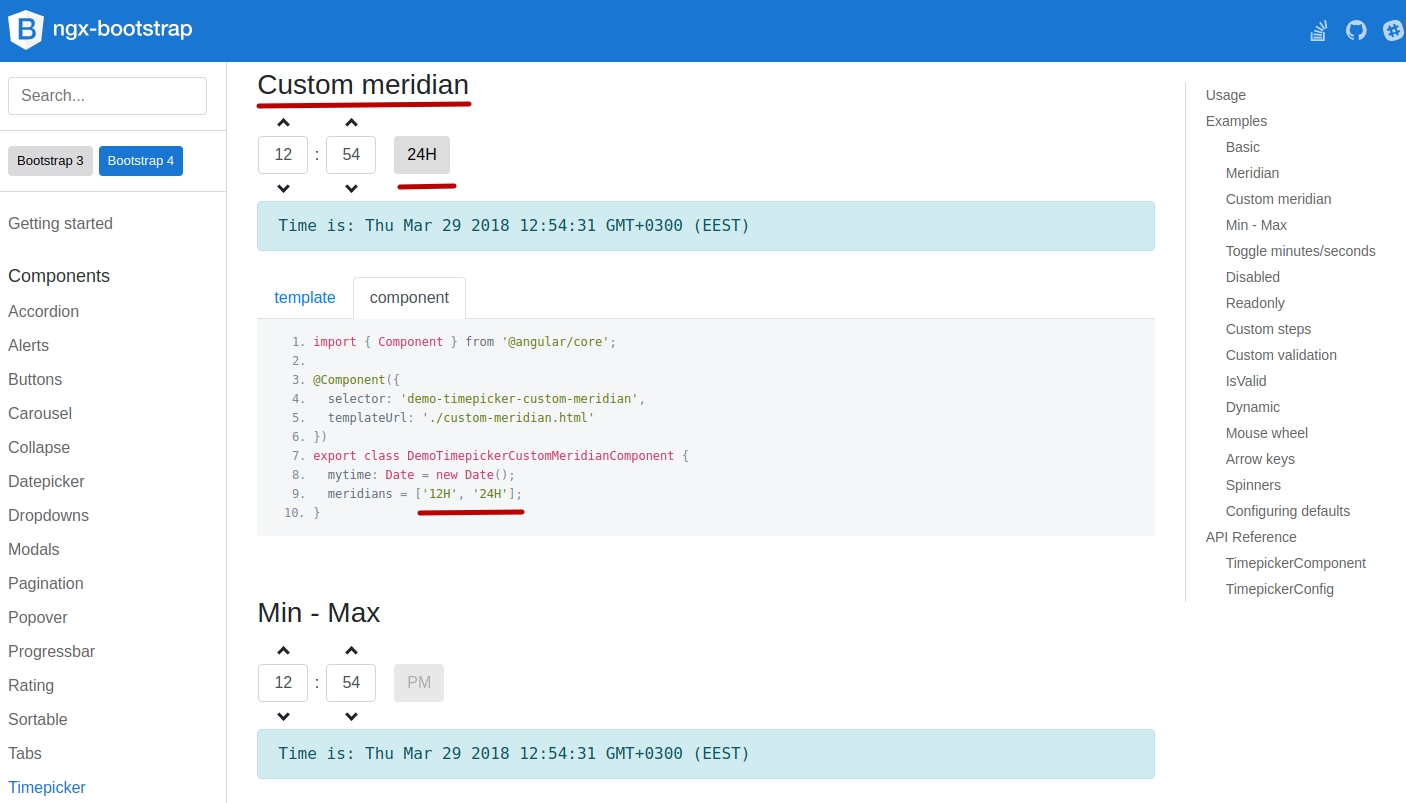 Docs Timepicker Update Titles And Descriptions For Demos · Issue 4140 · Valor Software Ngx