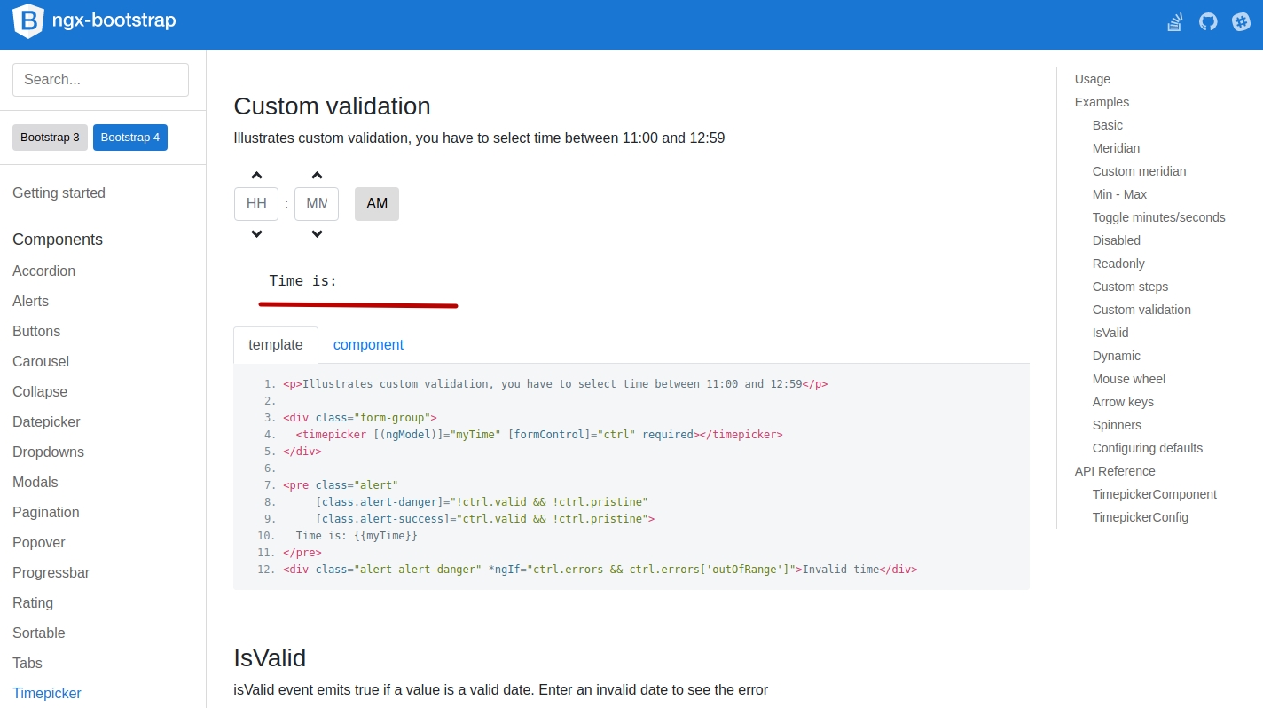 Docs Timepicker Update Titles And Descriptions For Demos · Issue 4140 · Valor Software Ngx