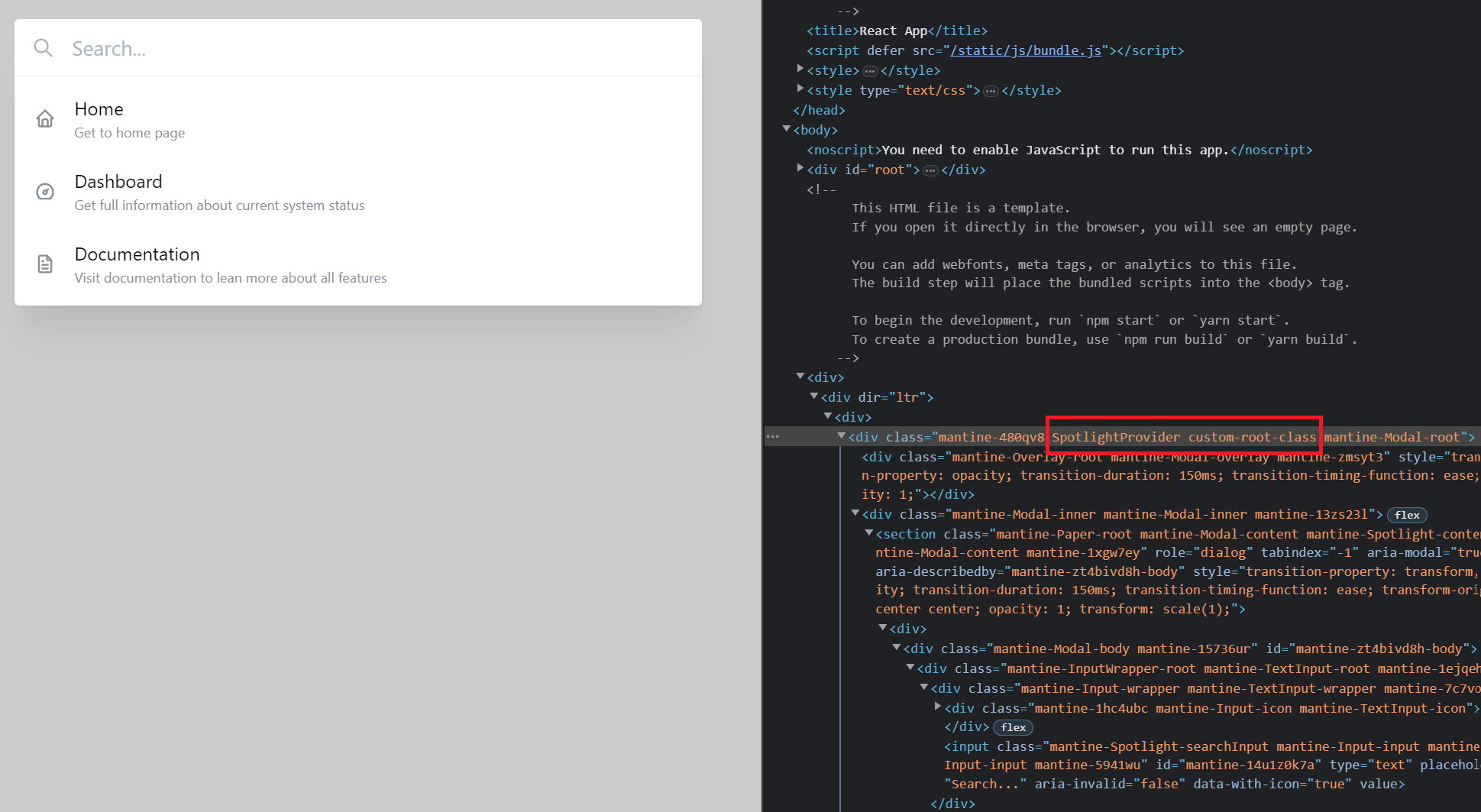 Spotlight Classnames Is Not Work · Issue 3872 · Mantinedevmantine · Github