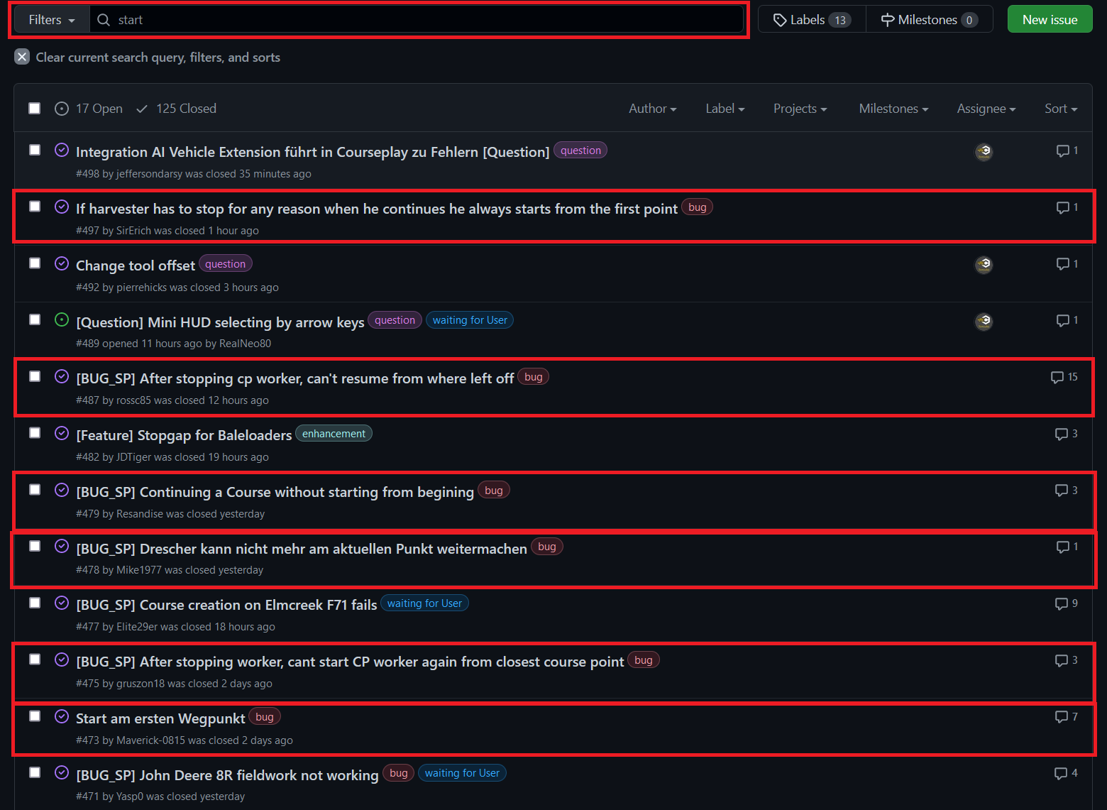About "CP always starts at the 1st waypoint" · Issue #499 · Courseplay/Courseplay_FS22 · GitHub