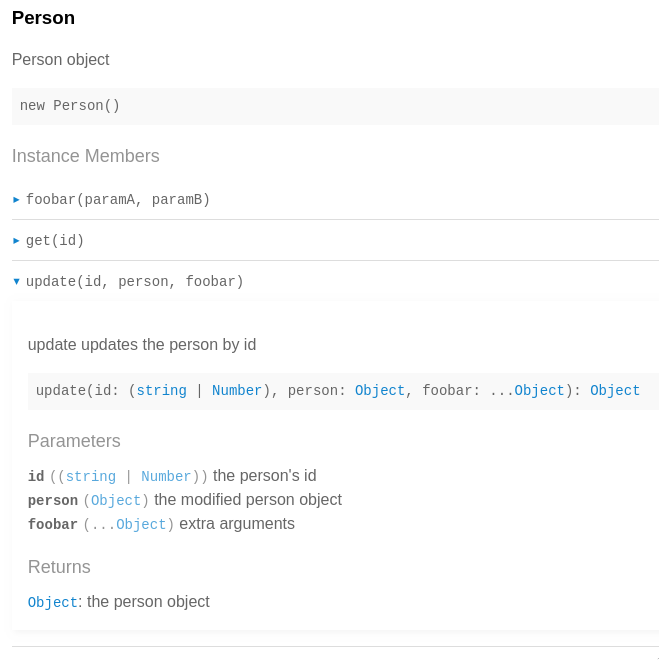 document parameters of generated function · Issue #988 · documentationjs/documentation · GitHub