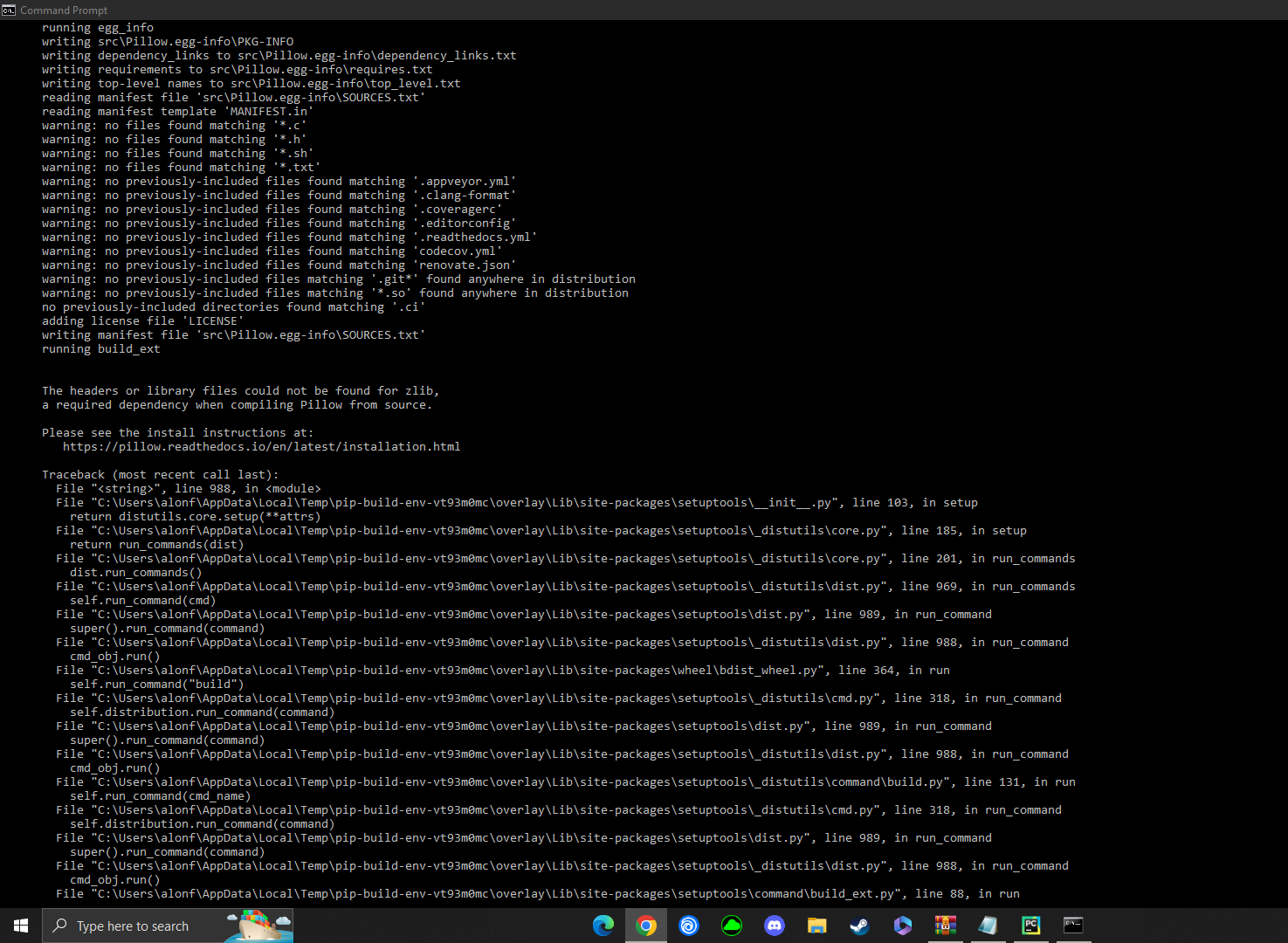 PyAutoGUI not installing due to error while installing Pillow · Issue #811 · asweigart/pyautogui ...