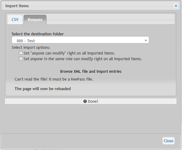 2.1.27.8 - Keepass.xml upload · Issue #1932 · nilsteampassnet/TeamPass · GitHub
