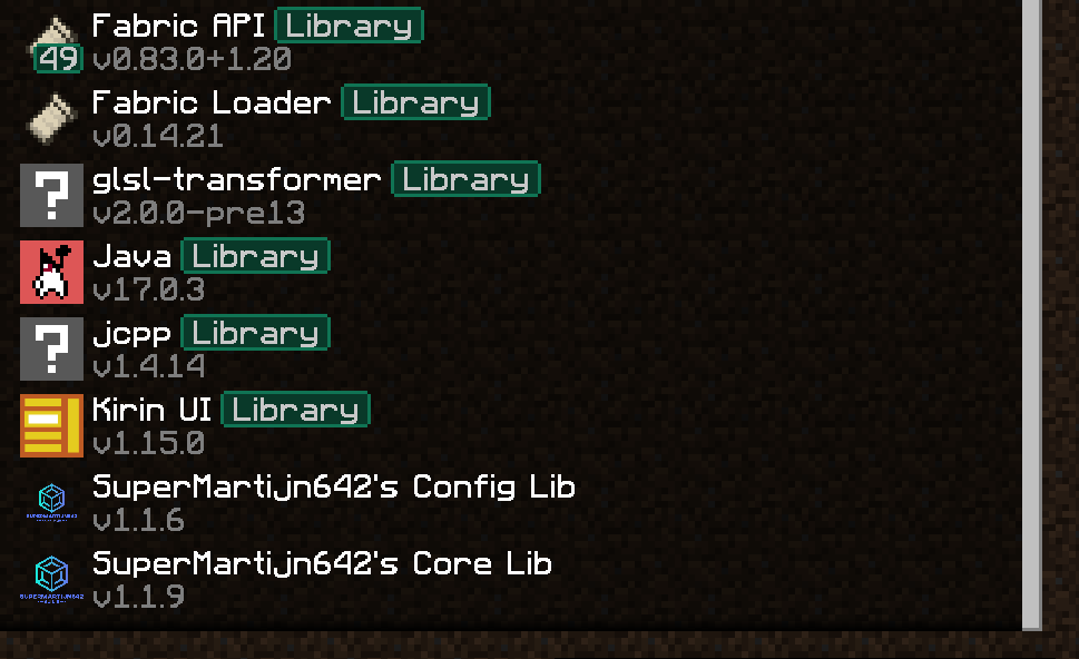 [bug] Mod Menu Doesn T Classify This Mod As A Library Supermartijn642 S Core Lib Issues