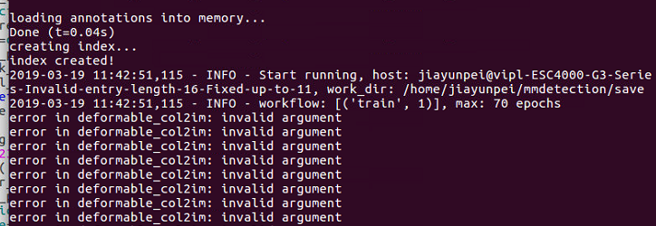 Error In Deformable Col2im Invalid Argument · Issue 416 · Open Mmlab Mmdetection · Github